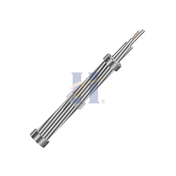 สายเคเบิลกราวด์ออปติคอล RTS 58KN OPGW บนสายส่งไฟฟ้า